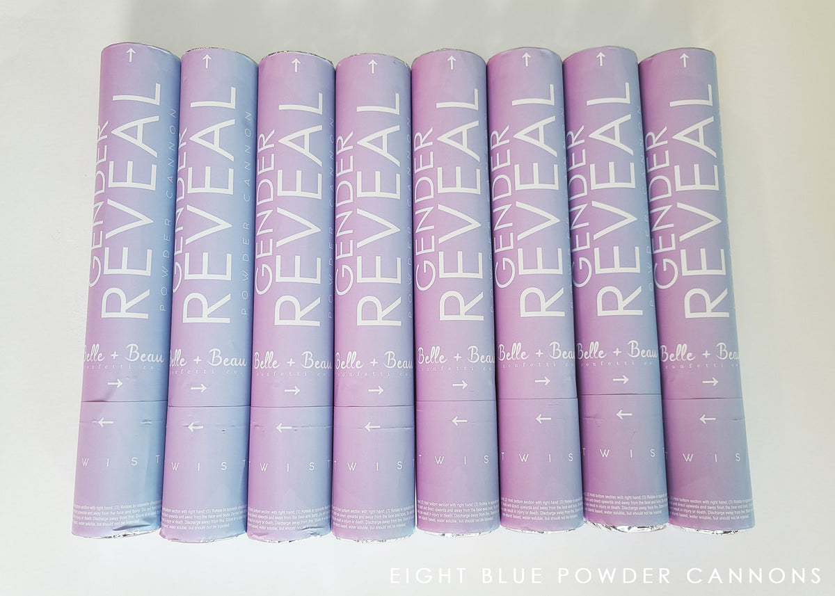 8 pack Gender Reveal Powder Cannons, Pink or Blue – Belle & Beau ...